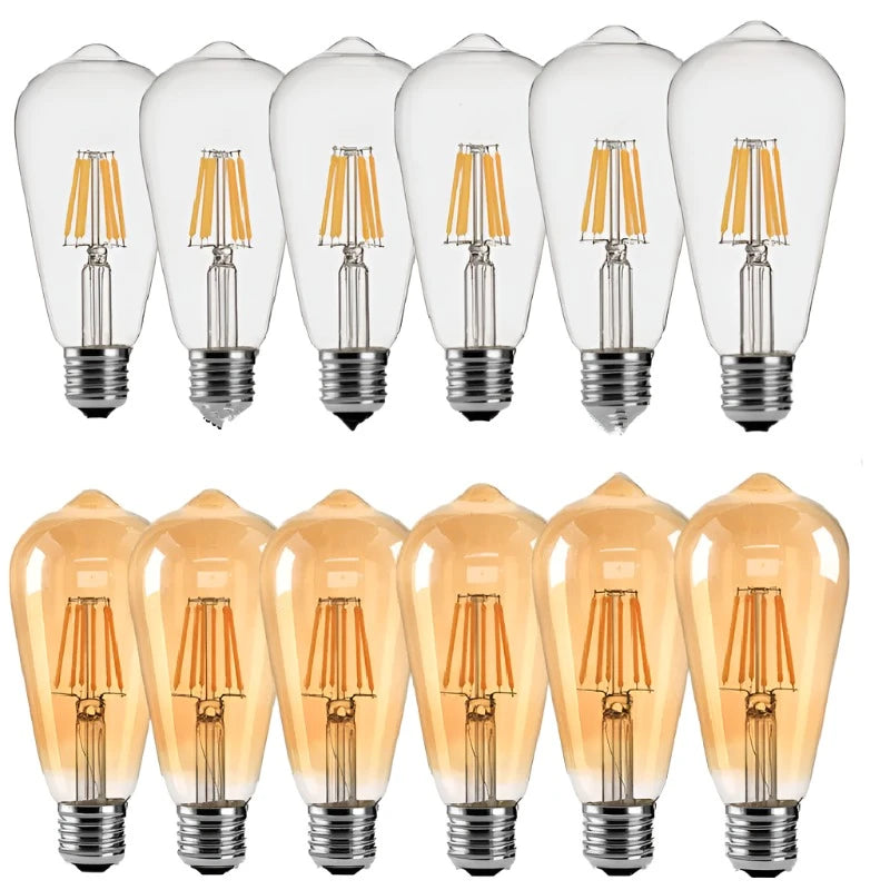 6Pcs LED Gold Filament Bulbs